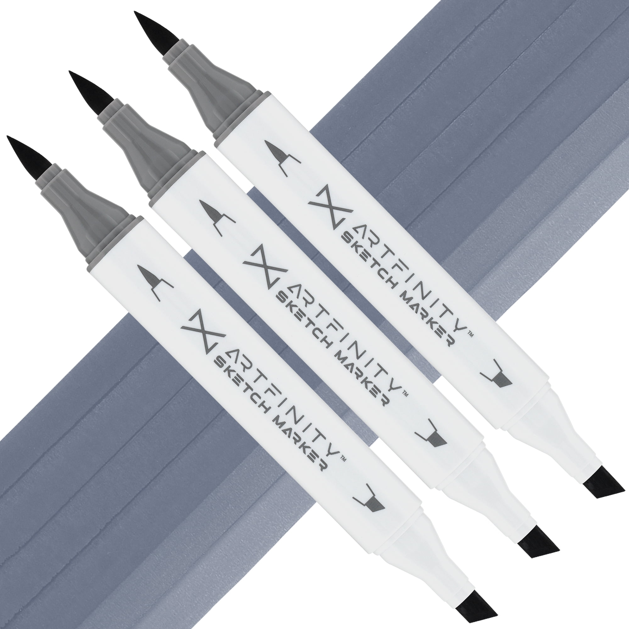 Artfinity Sketch Marker Sets - Set of 3 - Cool Gray 7 CG7, Vibrant ...