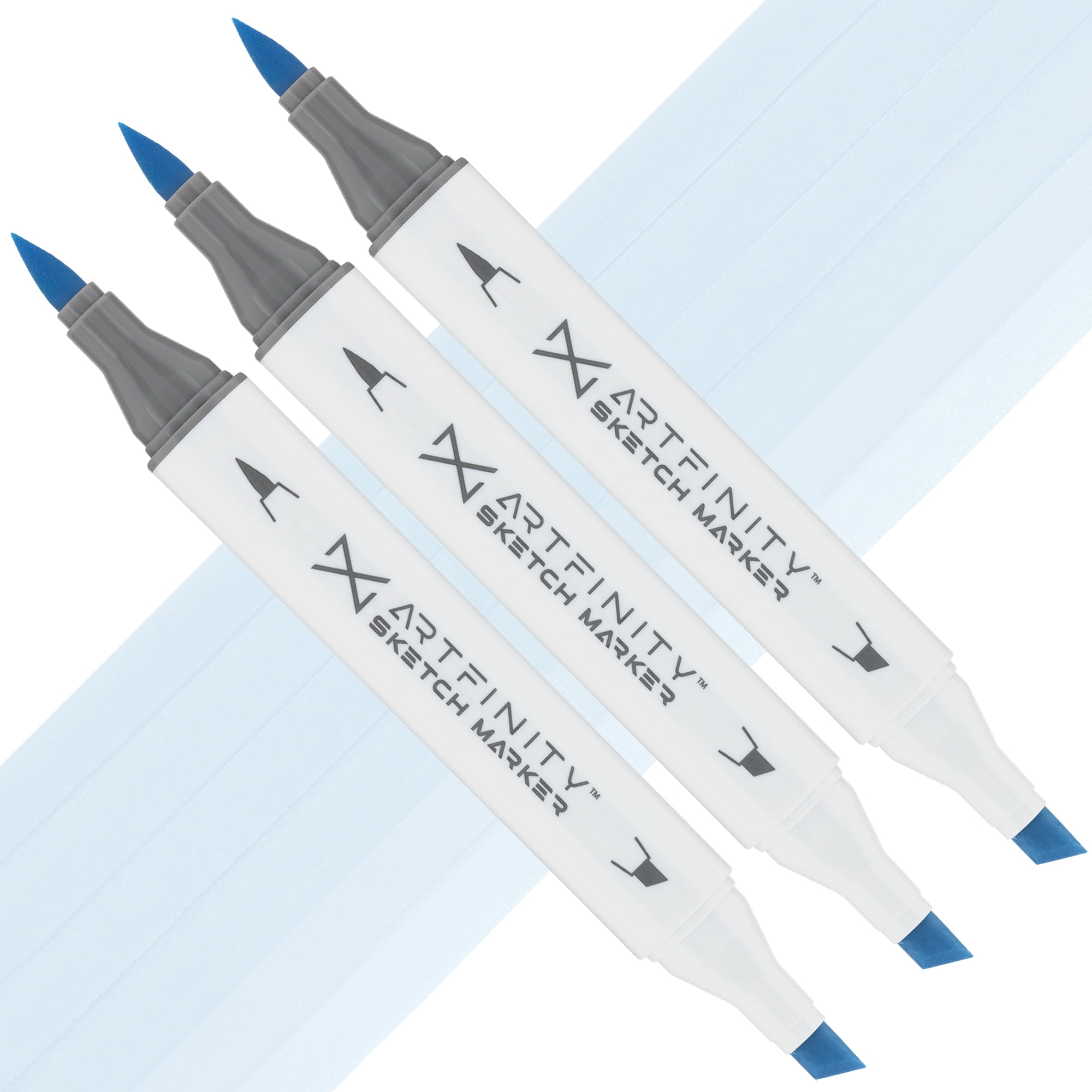 Artfinity Sketch Marker Sets - Set of 3 - Ice Blue B7-0, Vibrant ...