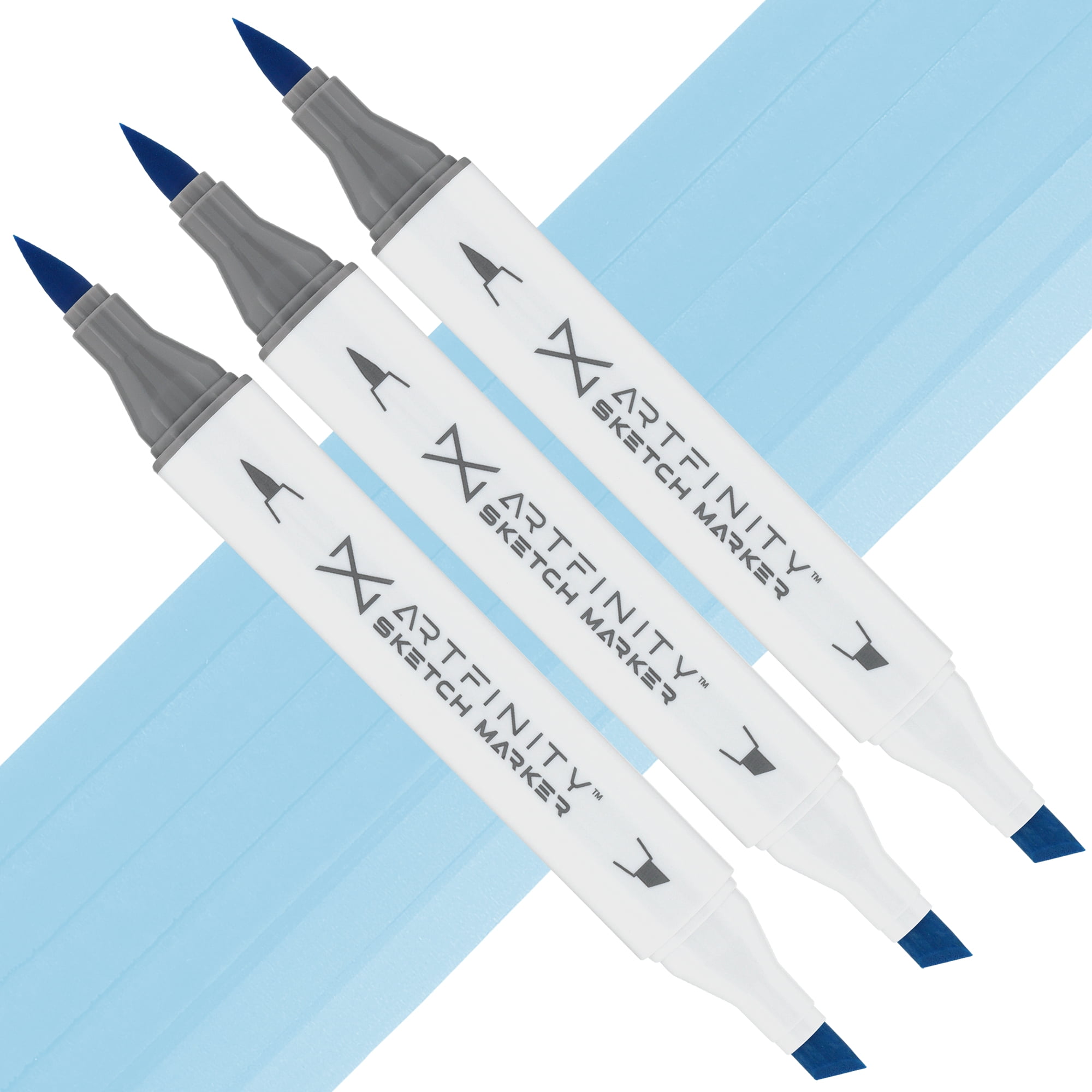 Artfinity Sketch Marker Sets - Set of 3 - Light Blue B1-3, Vibrant ...