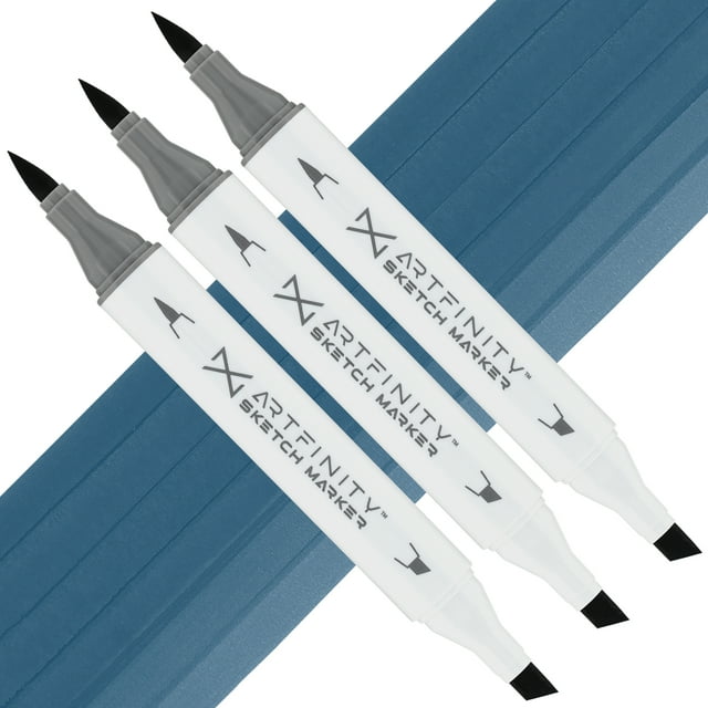 Artfinity Sketch Marker Sets - Set of 3 - Navy Blue B6-8, Vibrant ...