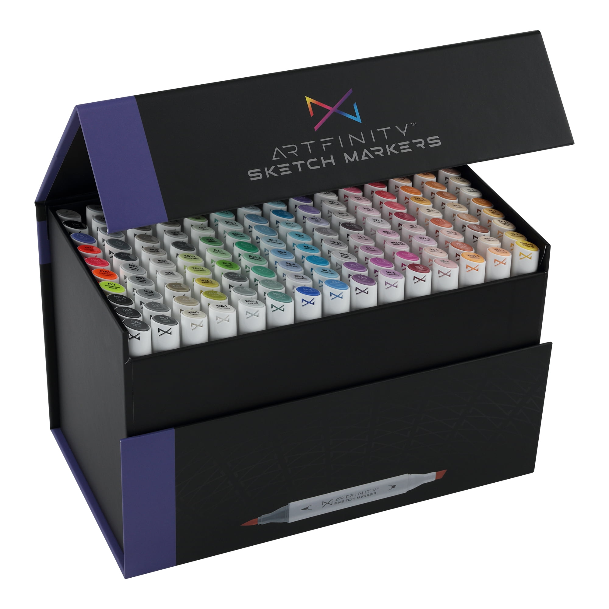 Artfinity Sketch Marker Sets - Vibrant, Professional, Dye-Based Alcohol ...