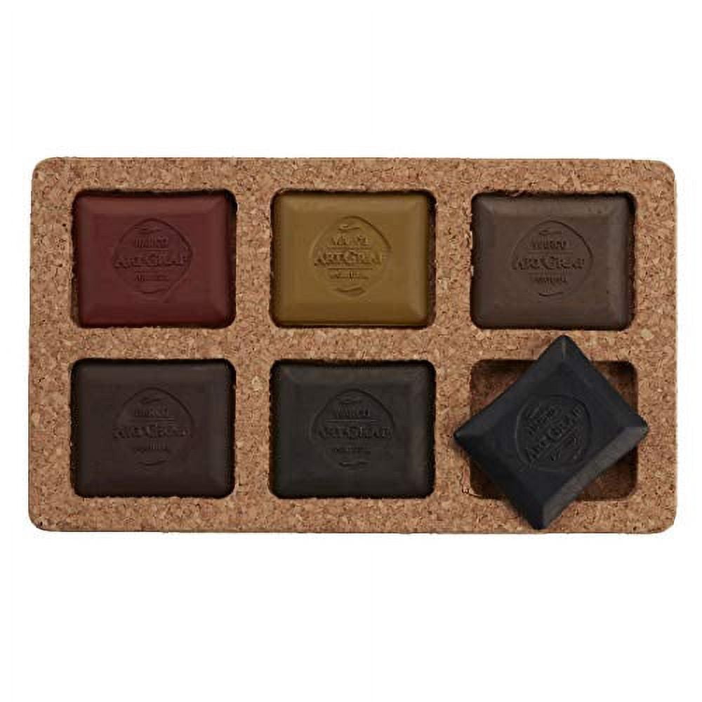 Artgraf Watersoluable Graphite Squares 6/Pkg-Earth Tone, Pk 1, Global ...