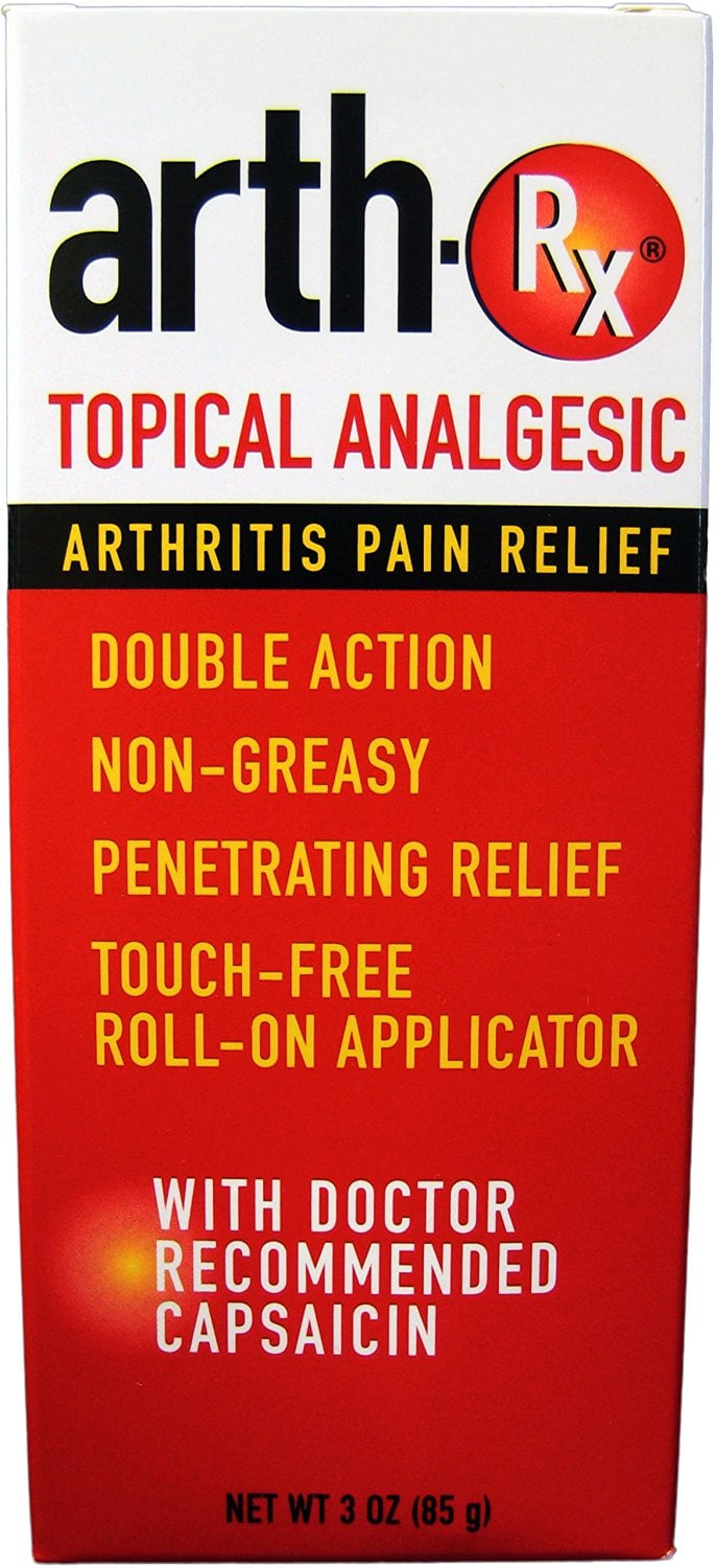 Arth-Rx Topical Analgesic Roll-on, Capsaicin for Arthritis, Muscle ...