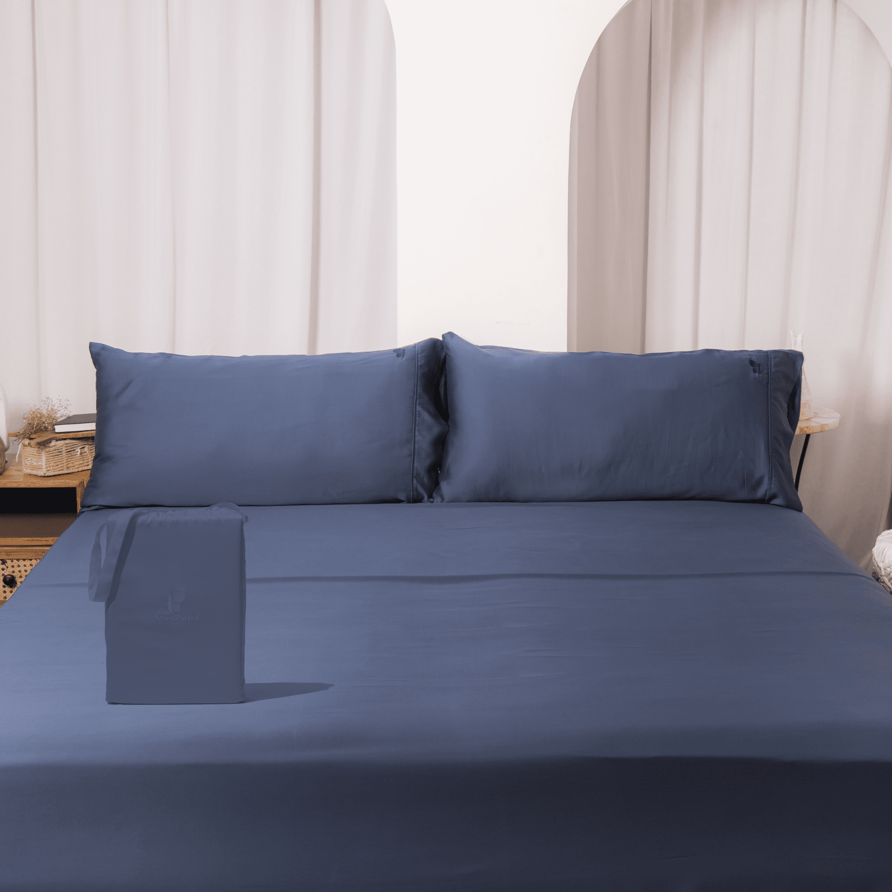 ArthCrafted 100% Austrian Eucalyptus Sheets | 4PC Tencel Lyocell Sheets ...