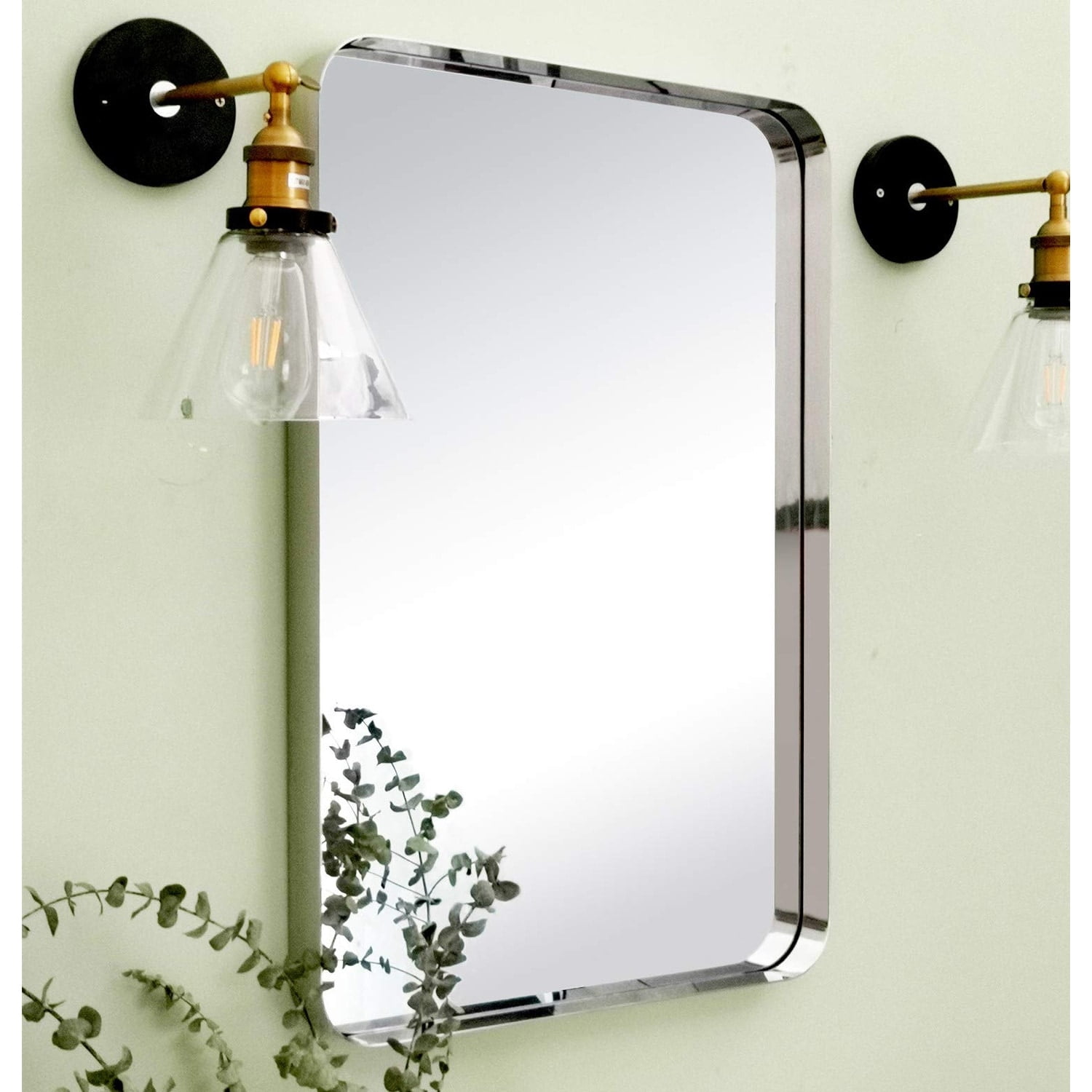 Arthers Stainless Steel Metal Bathroom Vanity Wall Mirror 30" x 20 ...