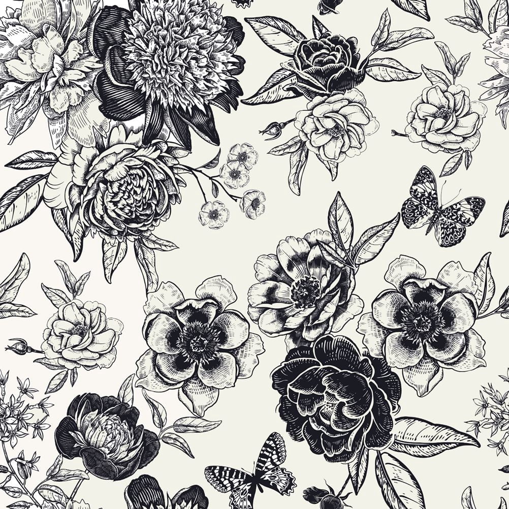 Arthome 17"×393" Peel and Stick Wallpaper Self Adhesive Floral Contact ...