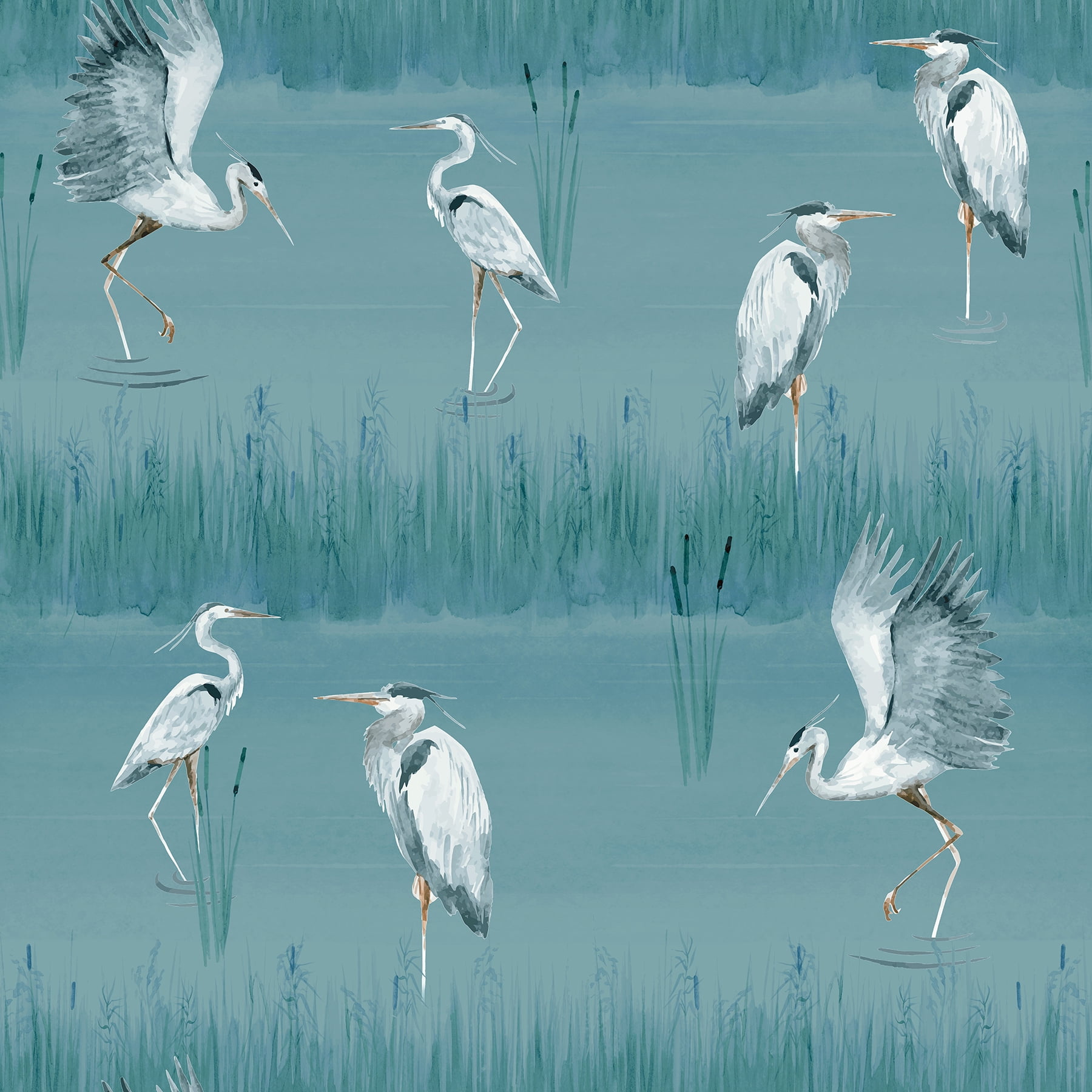Arthouse Gerald Blue Heron River Wallpaper - Walmart.com