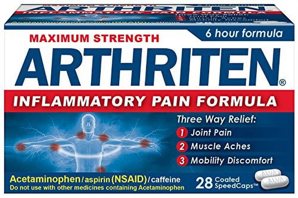 Arthriten Maximum Strength Inflammatory Pain Relief Medicine - Anti ...