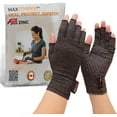 Arthritis Gloves | Copper + Zinc Infused Fingerless Hand Wrist ...