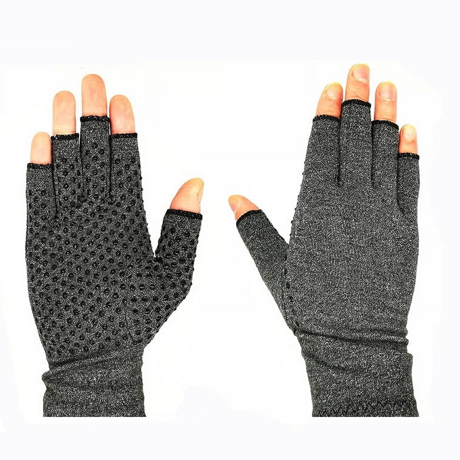 Arthritis Gloves with Grips- Textured Open Finger Compression Hand ...