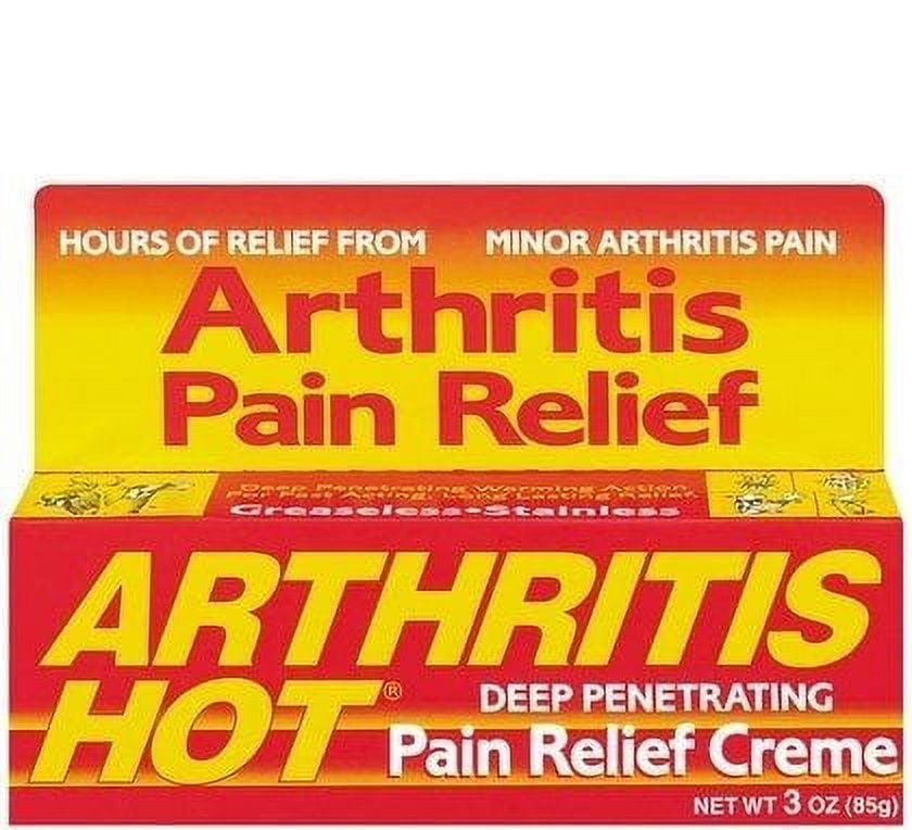 Arthritis Hot Deep Penetrating Pain Relief Crème with 10% Menthol, 3 oz ...