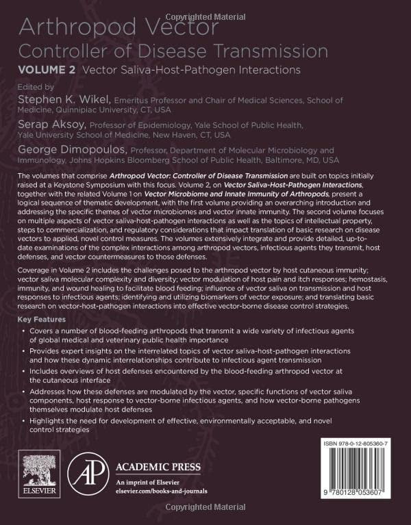 Pre-Owned Arthropod Vector: Controller of Disease Transmission, Volume ...