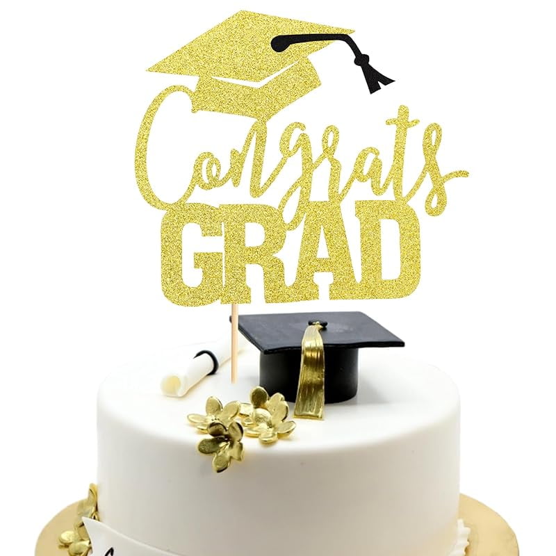 Arthsdite 1Pc Congrats Grad Cake Topper, Class of 2025 Themed ...