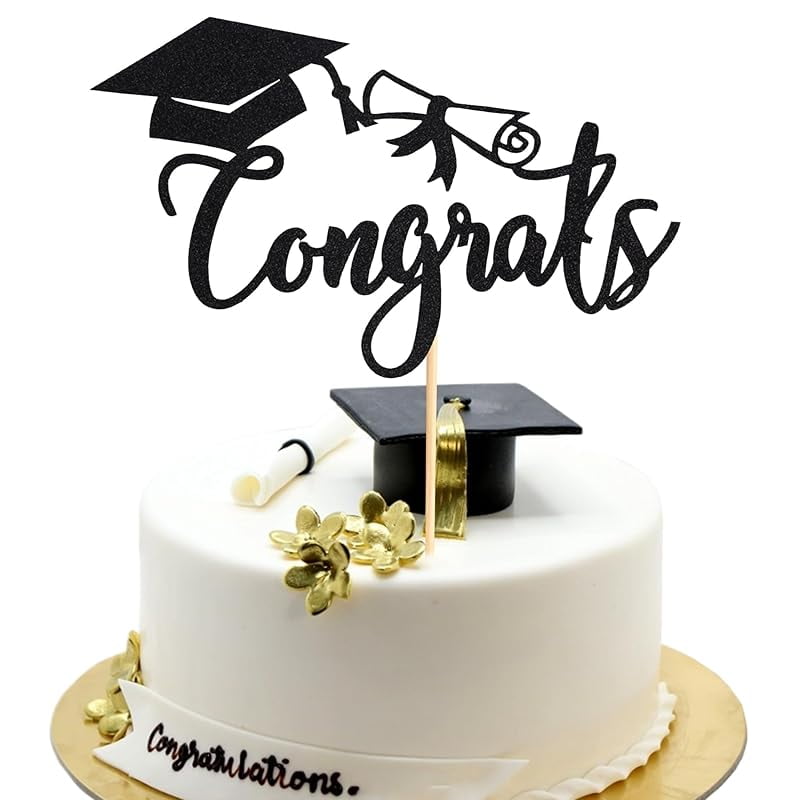 Arthsdite 1Pc Congrats Grad Cake Topper, Class of 2025 Themed ...