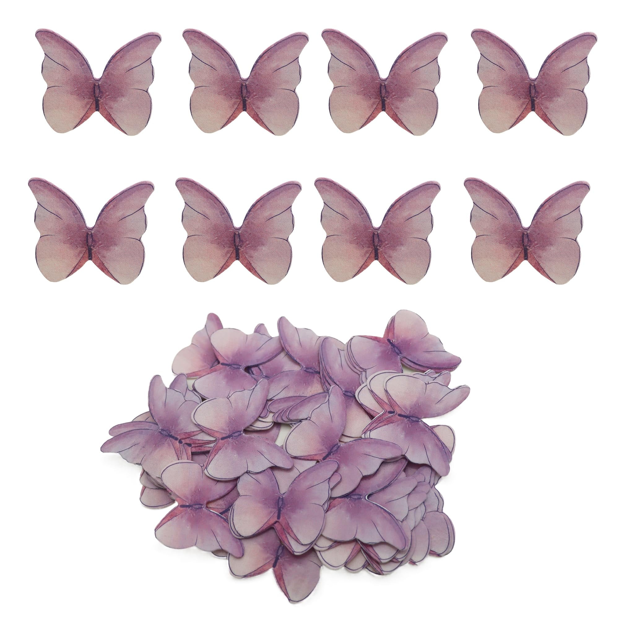 Arthsdite 48Pcs Edible TWE5 Wafer Paper Butterfly Cupcake Toppers 3D ...