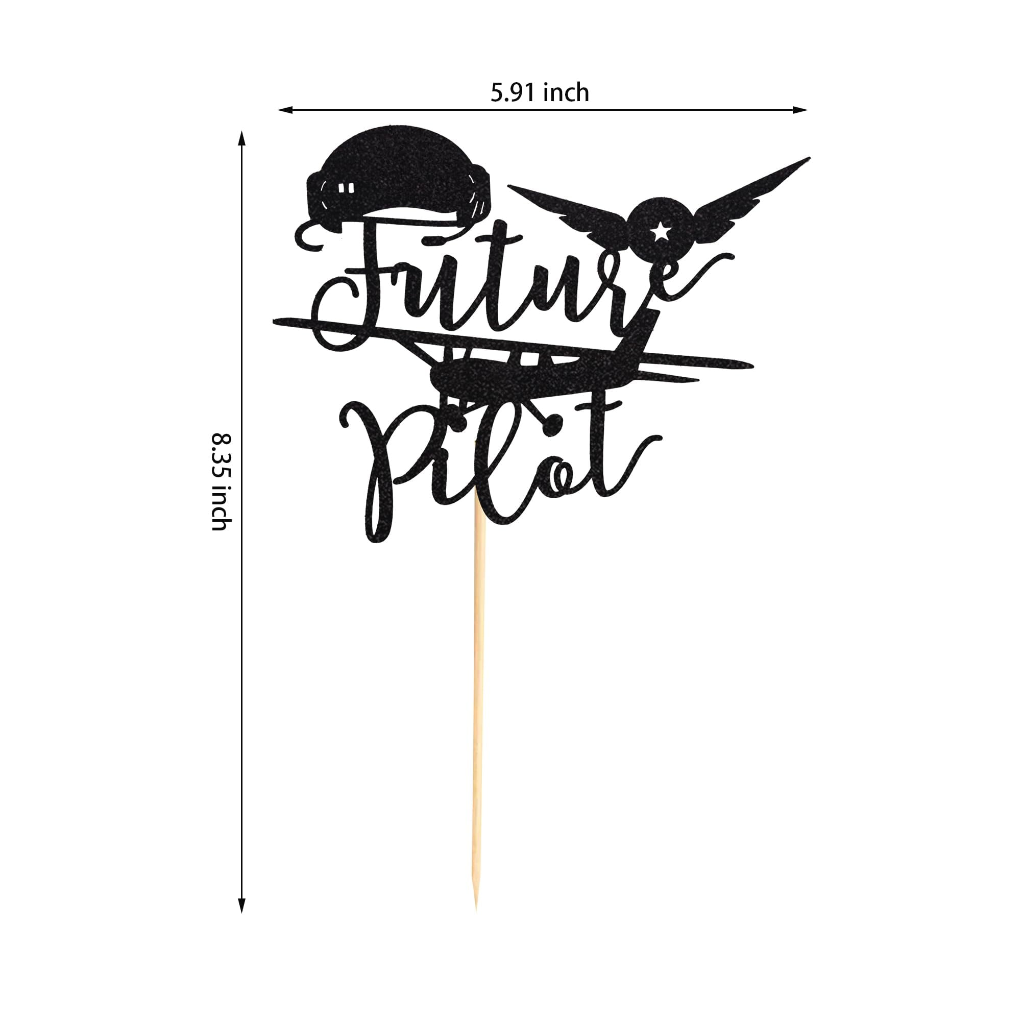 Arthsdite Future Pilot AJH3 Cake Topper Airplane Birthday Party ...