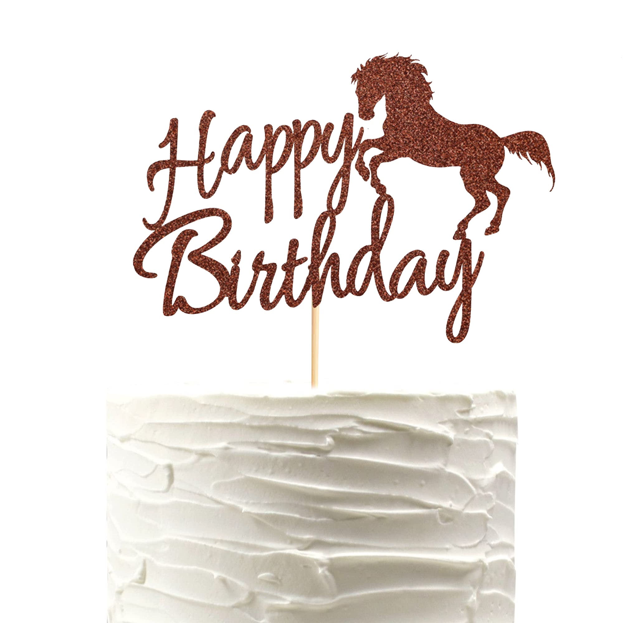Arthsdite Horse HappyTRDN Birthday Cake Topper, Horse Racing Theme ...