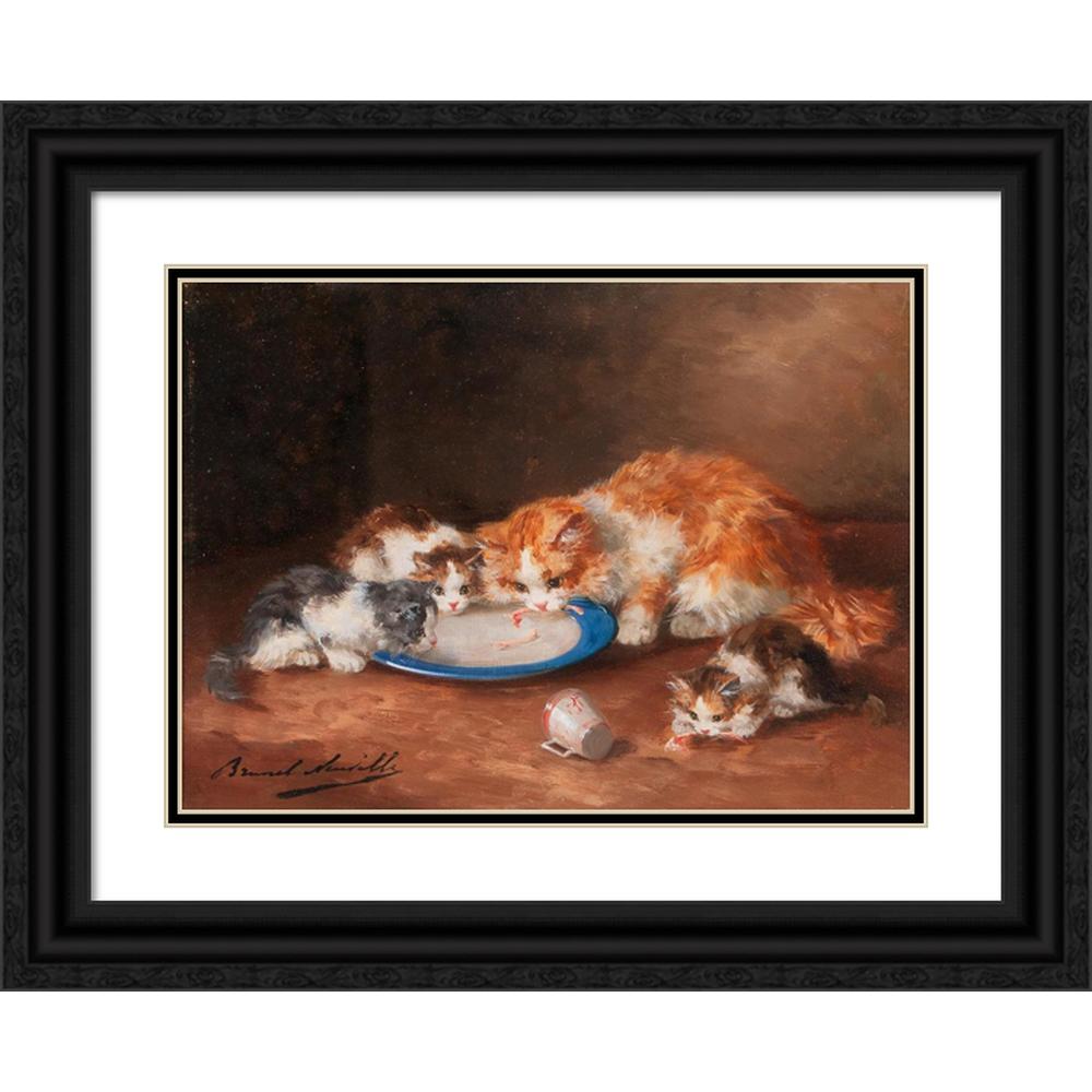 Arthur-Alfred Brunel de Neuville 18x14 Black Ornate Wood Framed Double ...