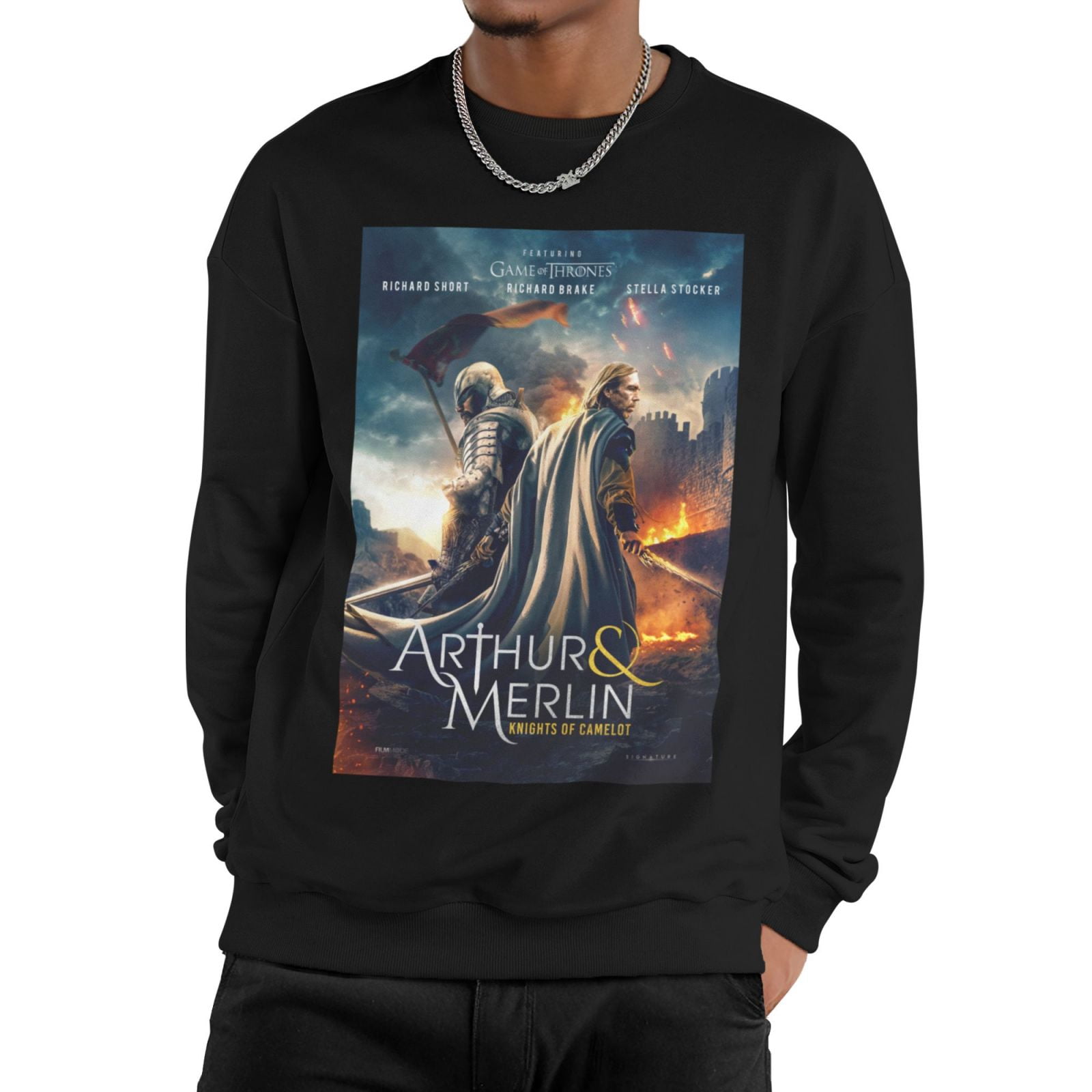 Arthur And Merlin Men Sweatshirts, Pullover Crewneck Sweatshirt Unisex ...