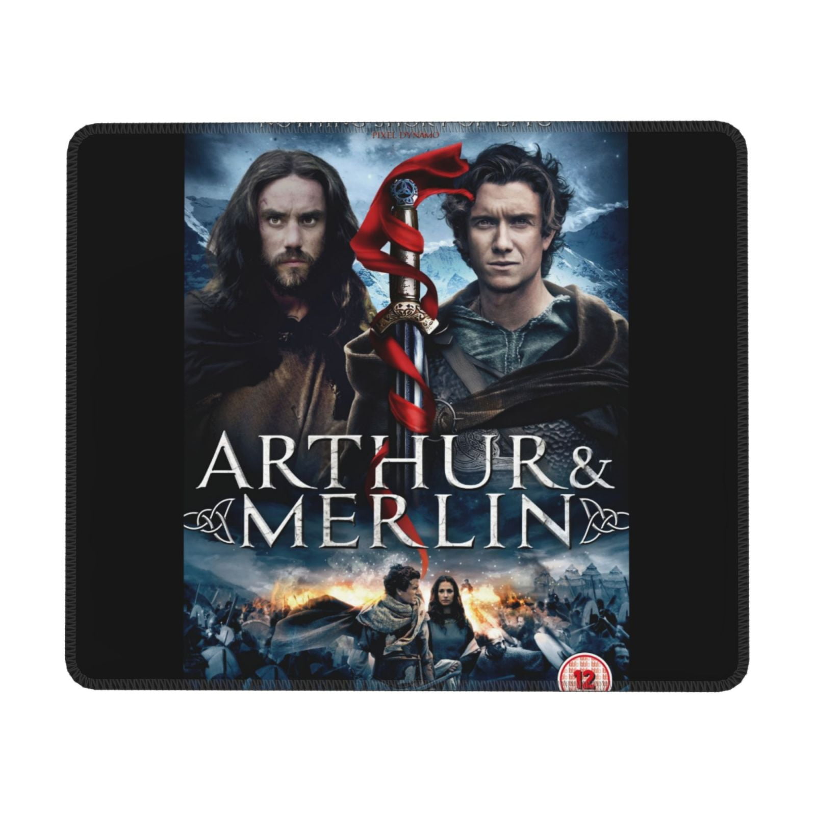 Arthur And Merlin Rubber Lock Edge Mouse pad, Office Desk pad, Writing ...