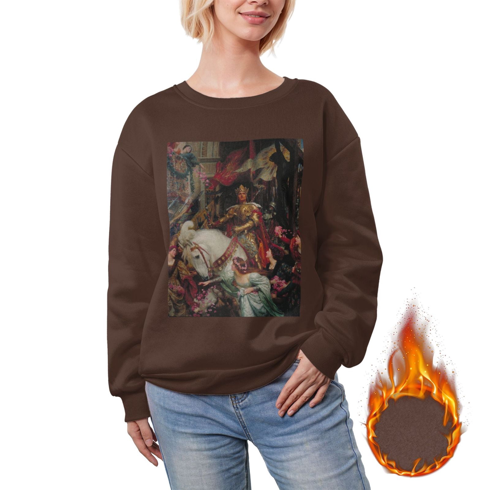 Arthur And Merlin Women Sweatshirts Hoodies Crewneck Sweaters Casual ...