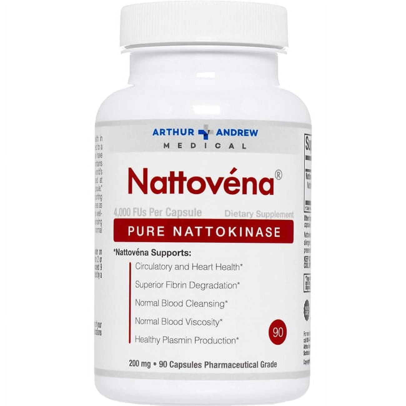 Arthur Andrew Medical, Nattovena, Pure Nattokinase Supplement, Double ...