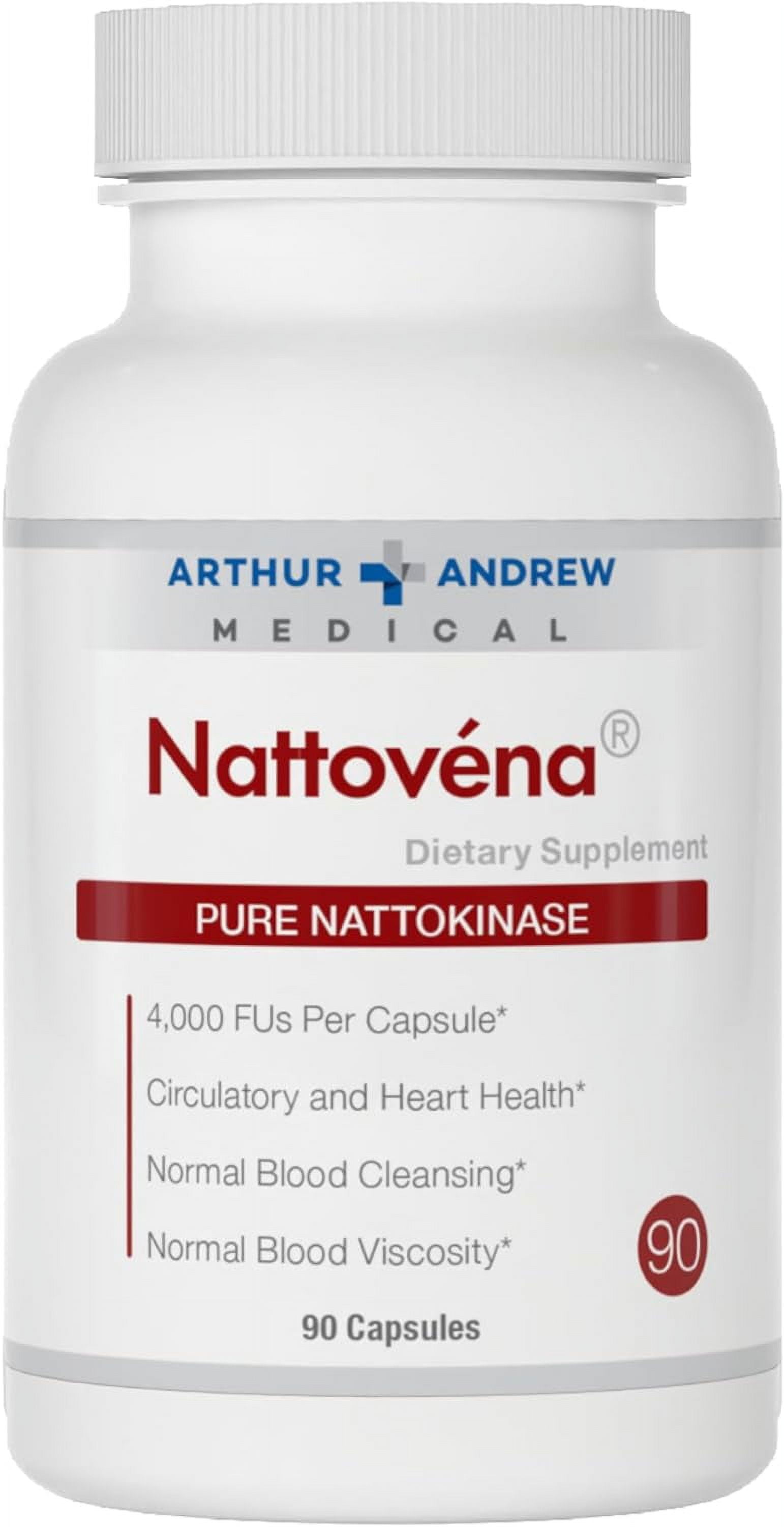 Arthur Andrew Medical, Nattovena, Pure Nattokinase Supplement, Double ...
