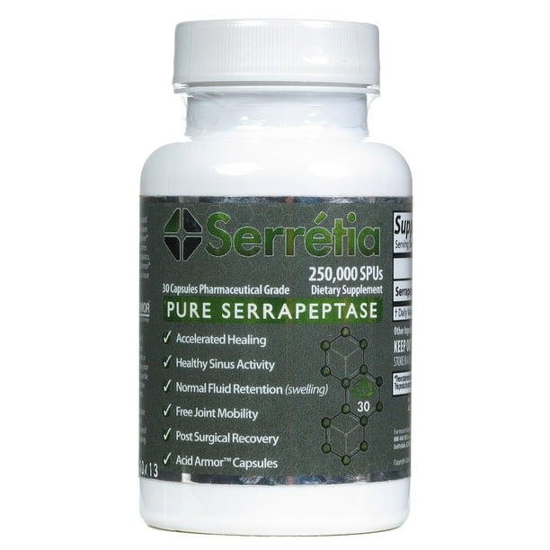 Arthur Andrew Medical Serretia 250000 SPU Serrapeptase, 30 Ct - Walmart.com