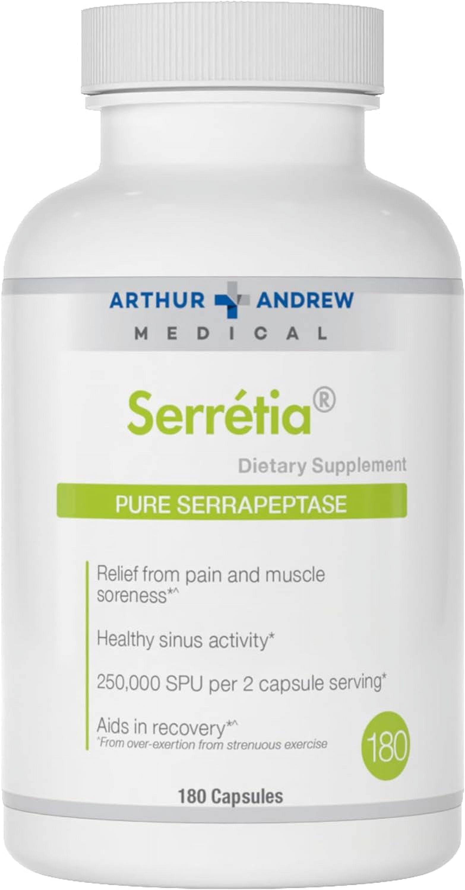 Arthur Andrew Medical Serrapeptase Formula, Muscle Recovery and Sinus ...