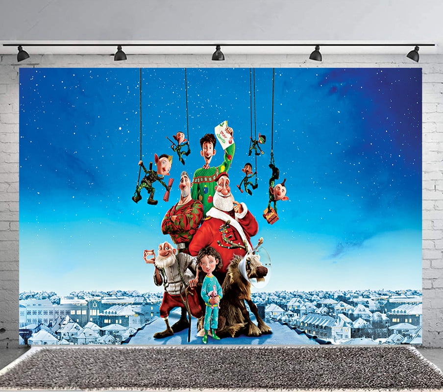 Arthur Christmas Backdrop Banner Party Supplies Poster Movie Theme ...