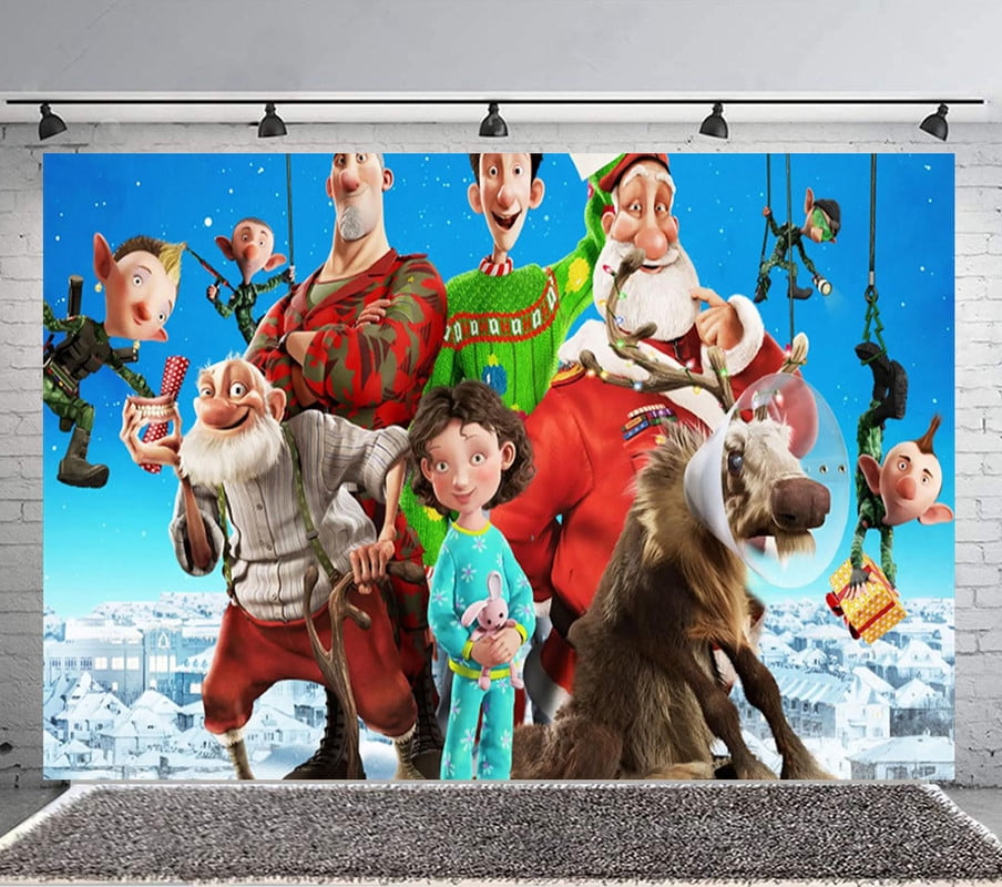 Arthur Christmas Backdrop Banner Party Supplies Poster Movie Theme ...