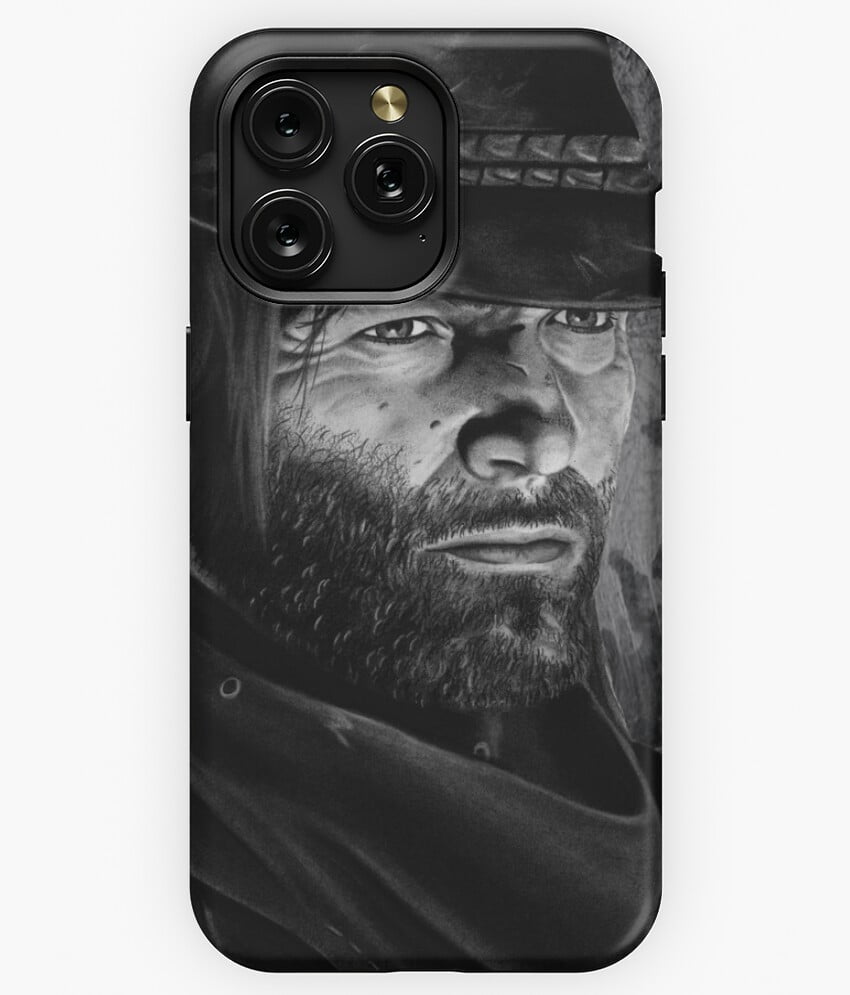 Arthur Morgan Charcoal Drawing RDR2 Fan Art A5597 Phone Case for iPhone ...