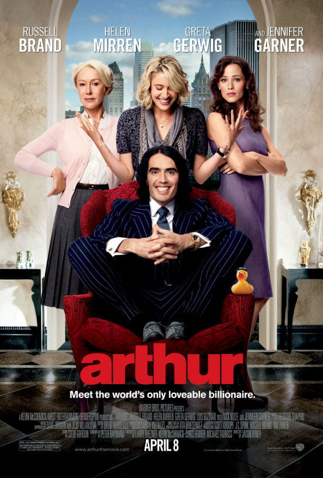 Arthur Movie poster russell brand Metal Sign 8inx 12in Metal Print 8x12 ...