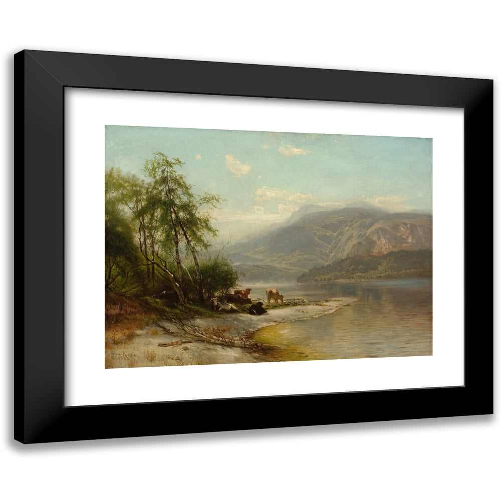 Arthur Parton 18x14 Black Modern Framed Museum Art Print Titled - Cows ...