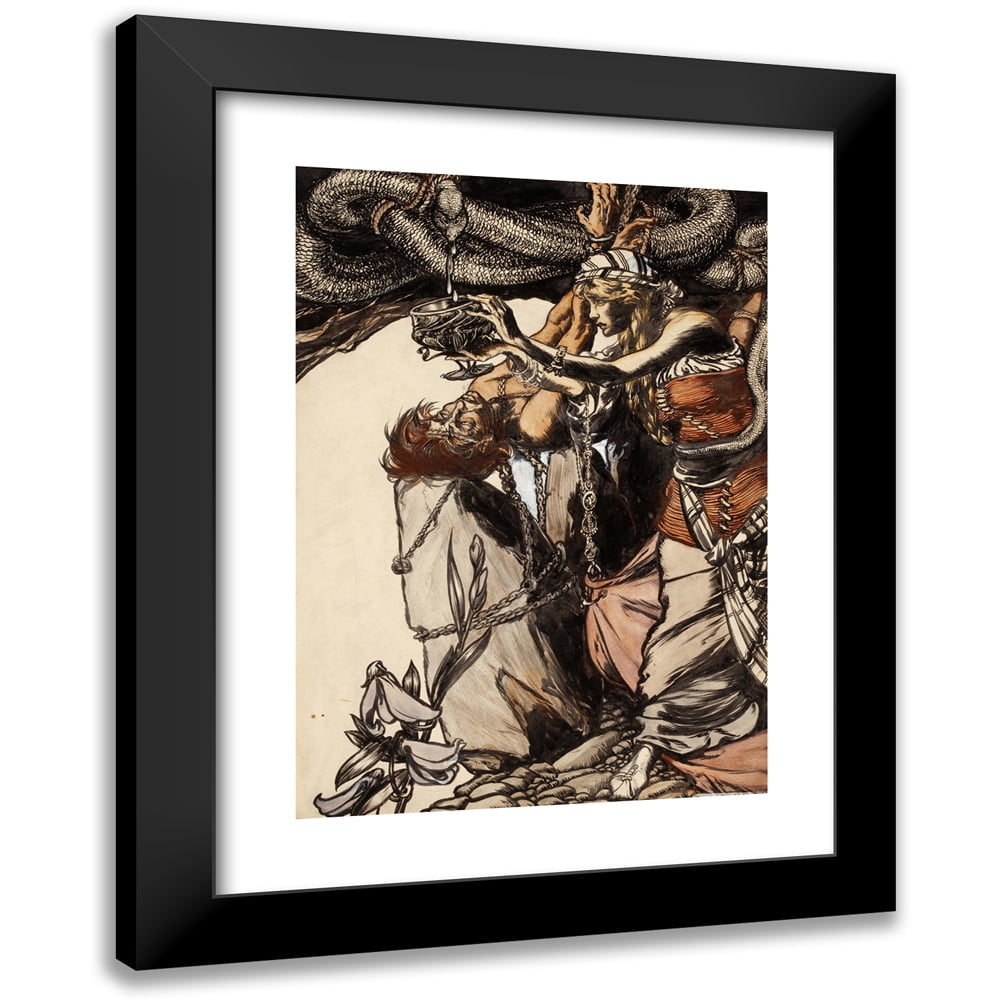 Arthur Rackham 11x14 Black Modern Framed Museum Art Print Titled - Loki ...