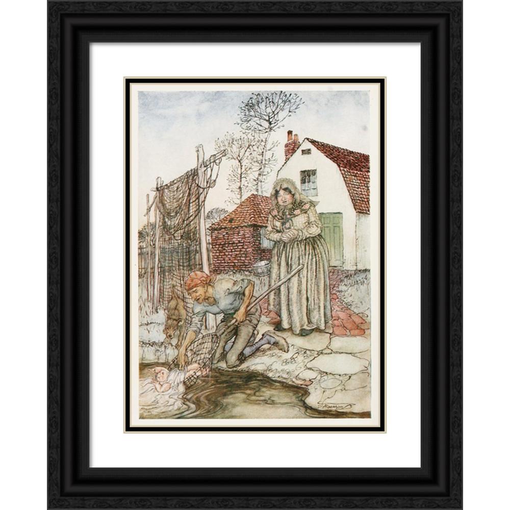 Arthur Rackham 11x14 Black Ornate Wood Framed Double Matted Museum Art ...