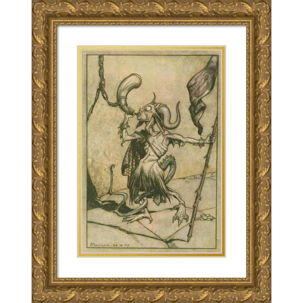 Arthur Rackham 11x14 Gold Ornate Wood Frame and Double Matted Museum ...