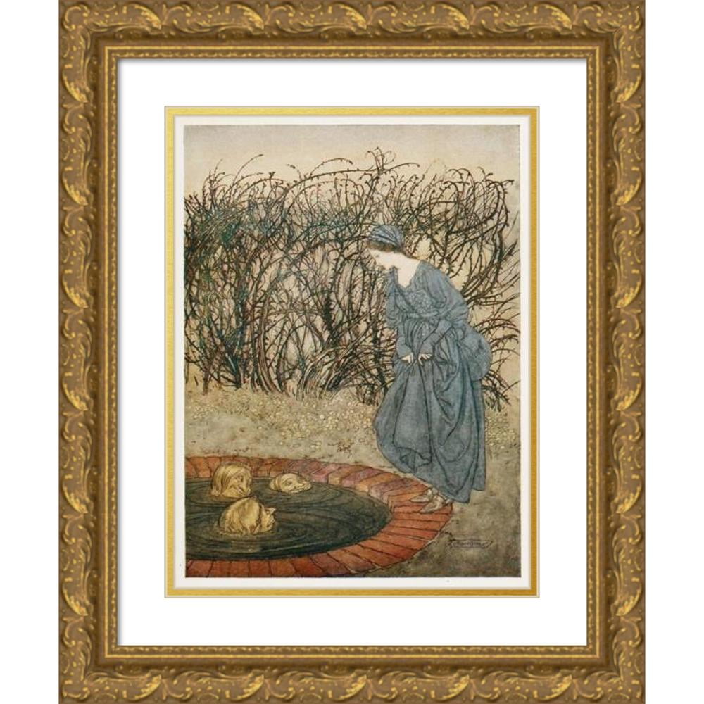 Arthur Rackham 11x14 Gold Ornate Wood Frame and Double Matted Museum ...