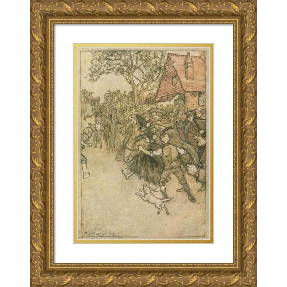 Arthur Rackham 11x14 Gold Ornate Wood Frame and Double Matted Museum ...