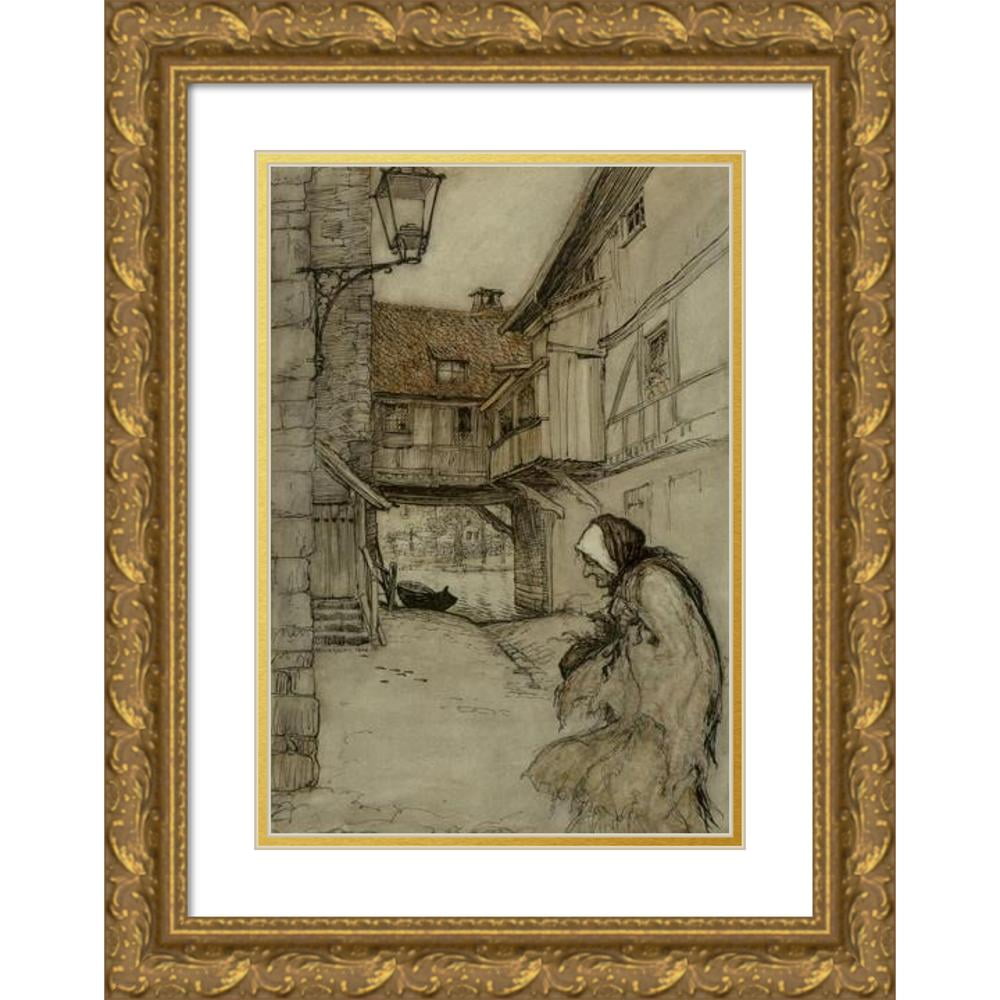 Arthur Rackham 11x14 Gold Ornate Wood Frame and Double Matted Museum ...