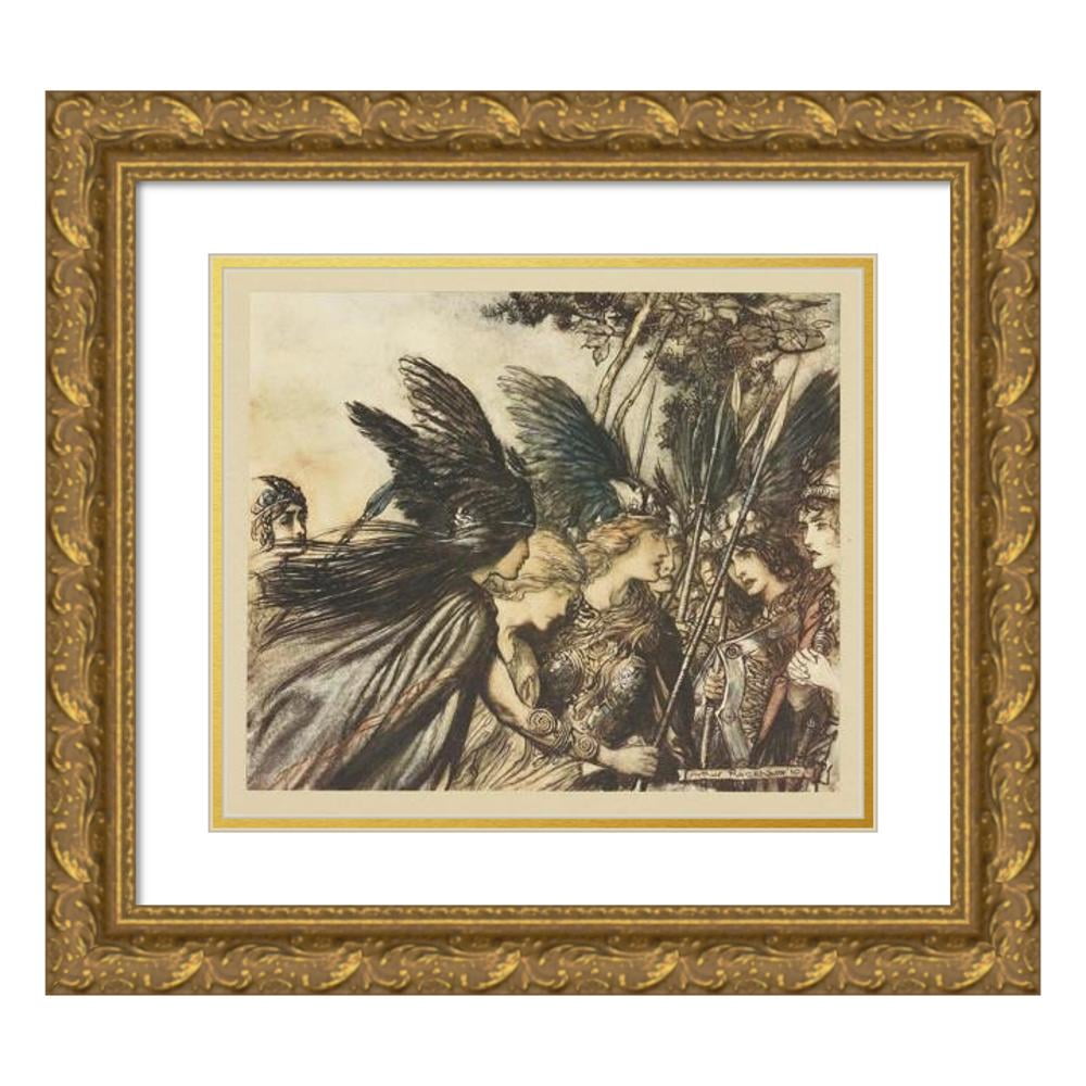 Arthur Rackham 14x12 Gold Ornate Wood Frame and Double Matted Museum ...