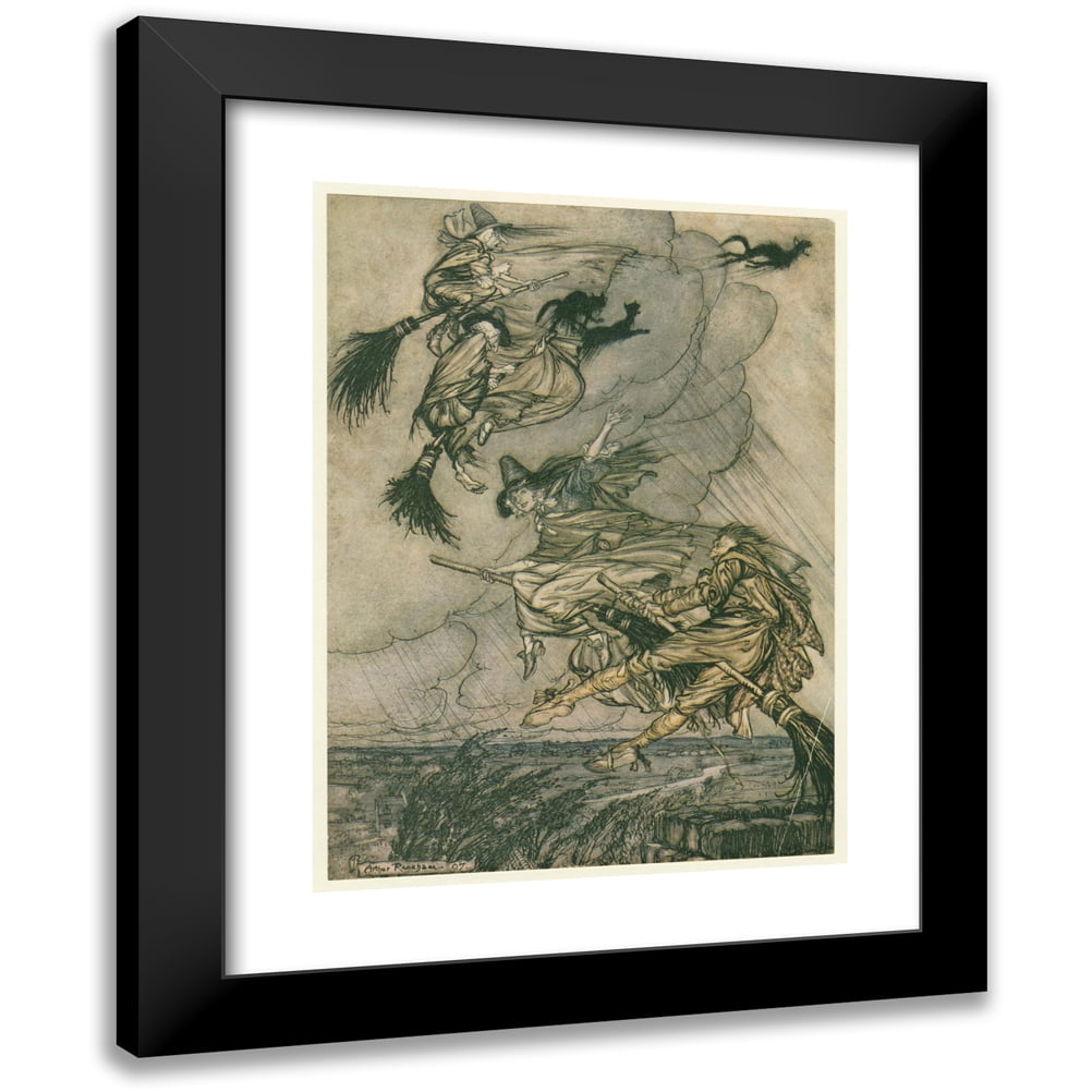 Arthur Rackham 14x18 Black Modern Framed Museum Art Print Titled - Hey ...