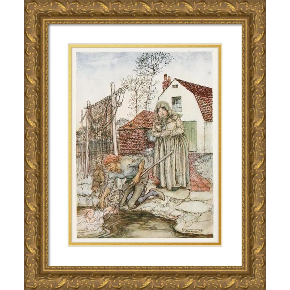 Arthur Rackham 14x18 Gold Ornate Wood Frame and Double Matted Museum ...