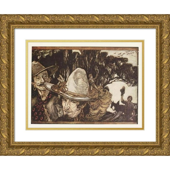 Arthur Rackham 18x14 Gold Ornate Wood Frame and Double Matted Museum ...