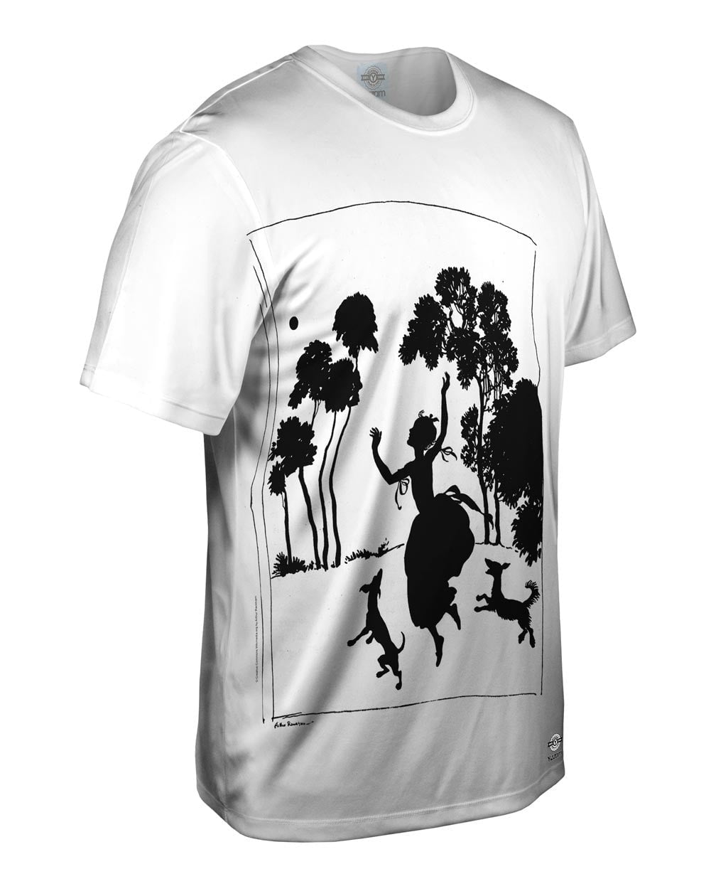 Arthur Rackham - Cinderella Silhouette Illustration 1919 Mens T-Shirt ...