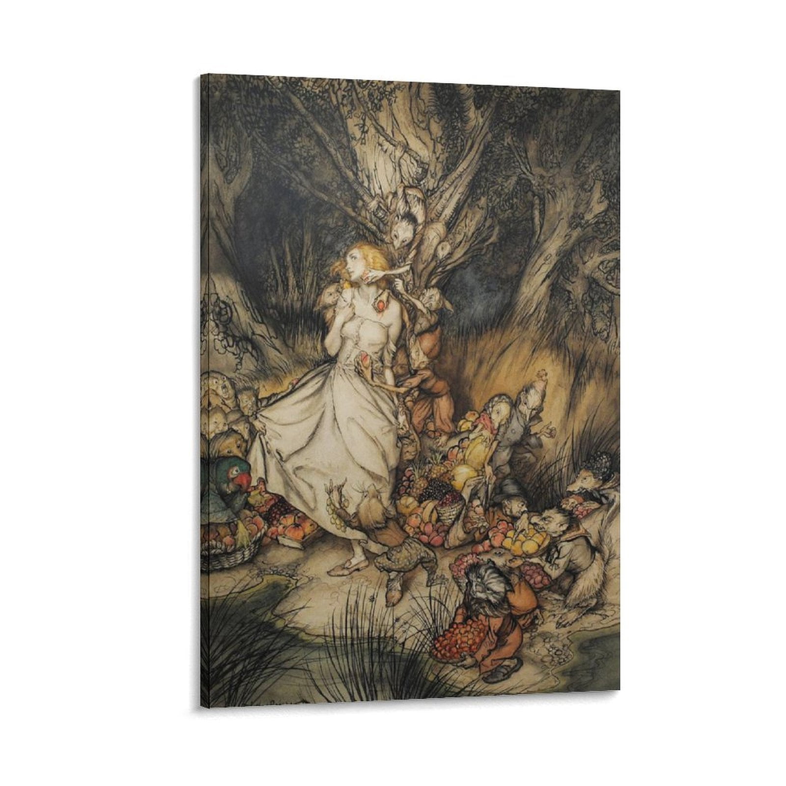 Arthur Rackham Goblin Market Poster Print Photo Art Painting Canvas ...