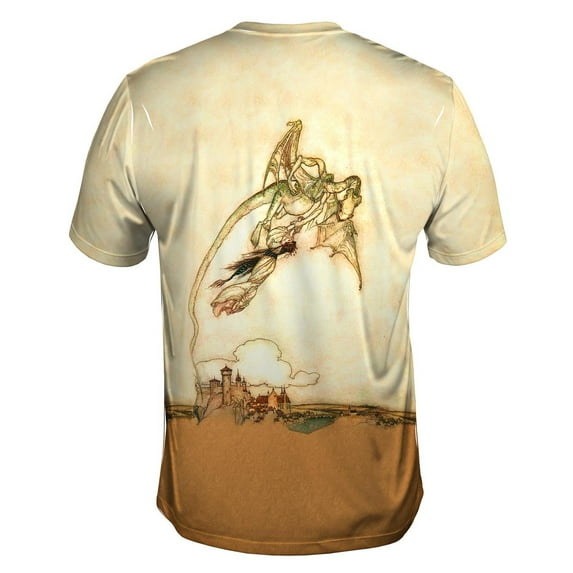 Arthur Rackham - Grimms Fairy Tales Dragon Illustration 1909 Mens T ...