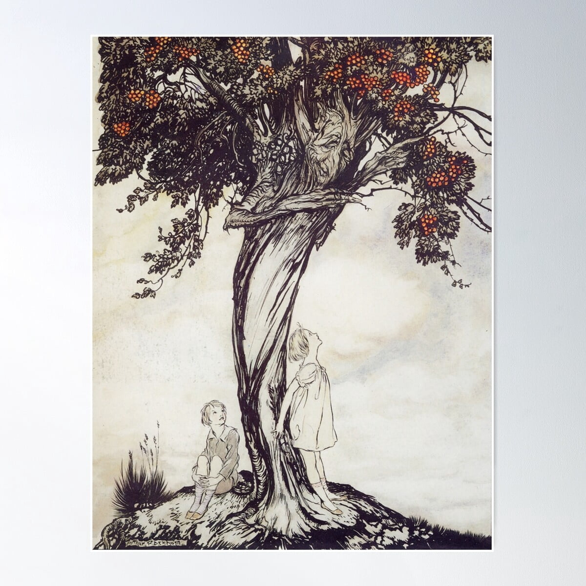 Arthur Rackham: The Hawthorne Tree Poster Wall Art, Modern Wall Decor ...