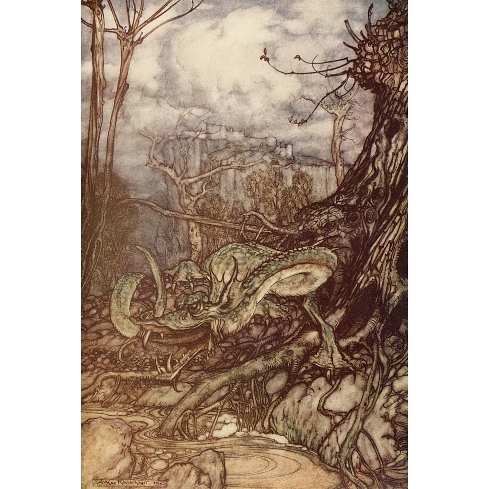 Arthur Rackhams Book of Pictures 1913 The Green Dragon Poster Print by ...