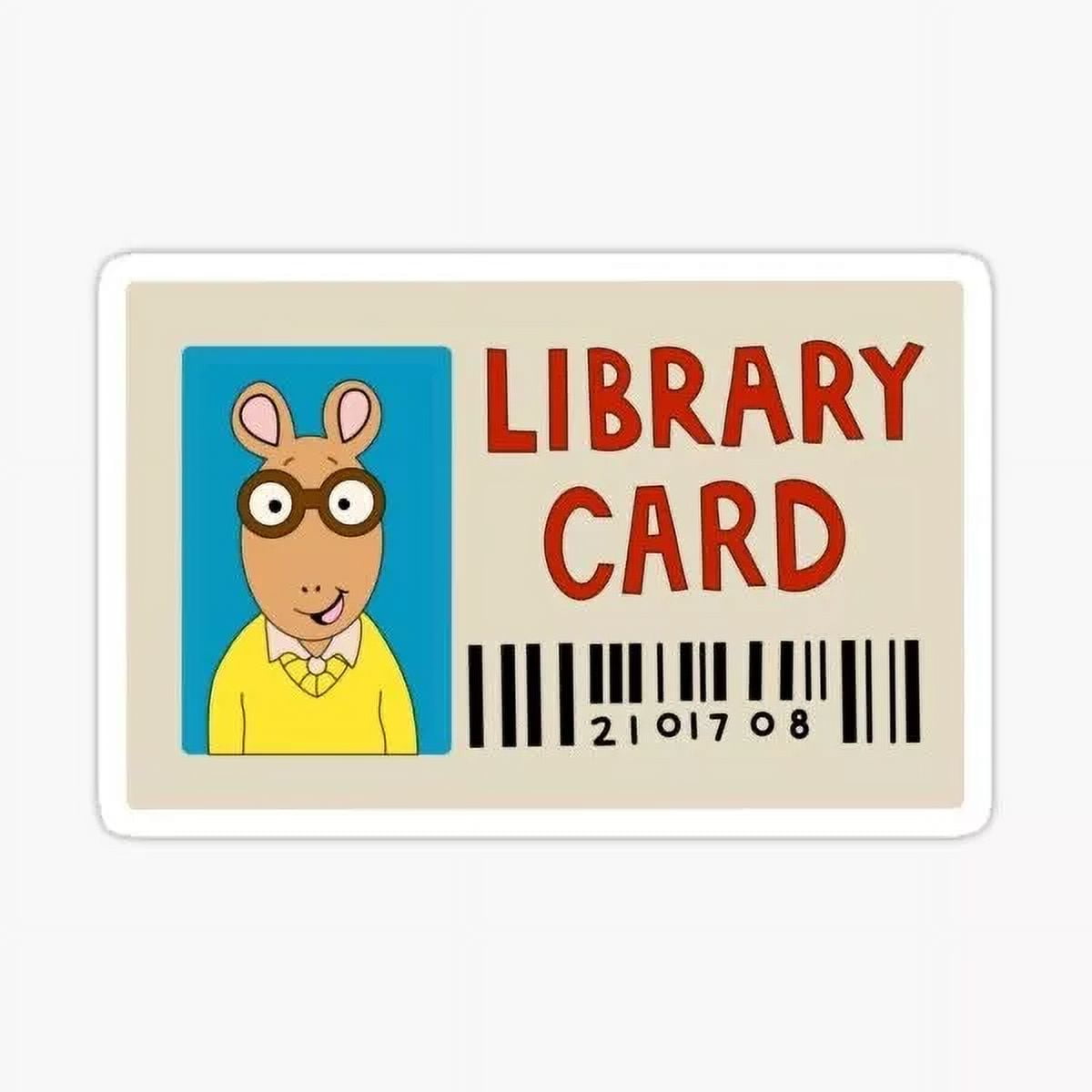 Arthur'S Library Card Read Books For Wall Decor Bumper Laptop Sticker ...